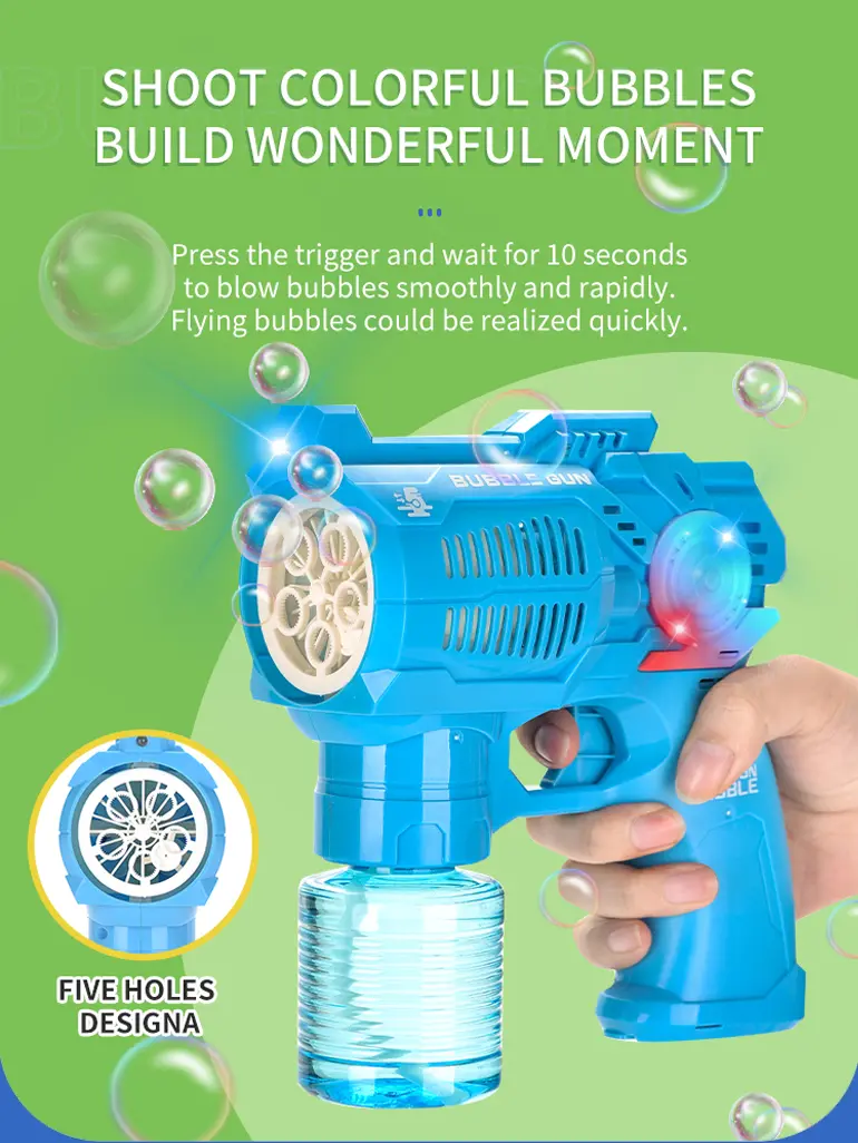 Wholesale Electric Bubble Gun Toy with Fan - Summer Toys